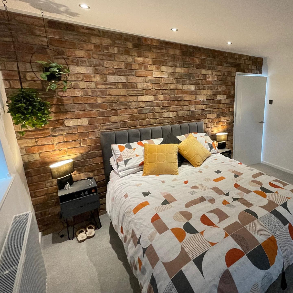 Reclaimed Brick Slip Bedroom Wall | Cosy & Rustic | RBC – Reclaimed ...