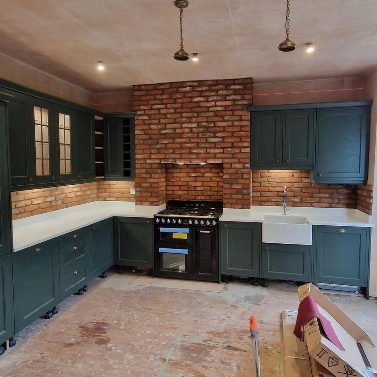 Rustic Brick Slip Kitchen in Doncaster | RBC – Reclaimed Brick Company