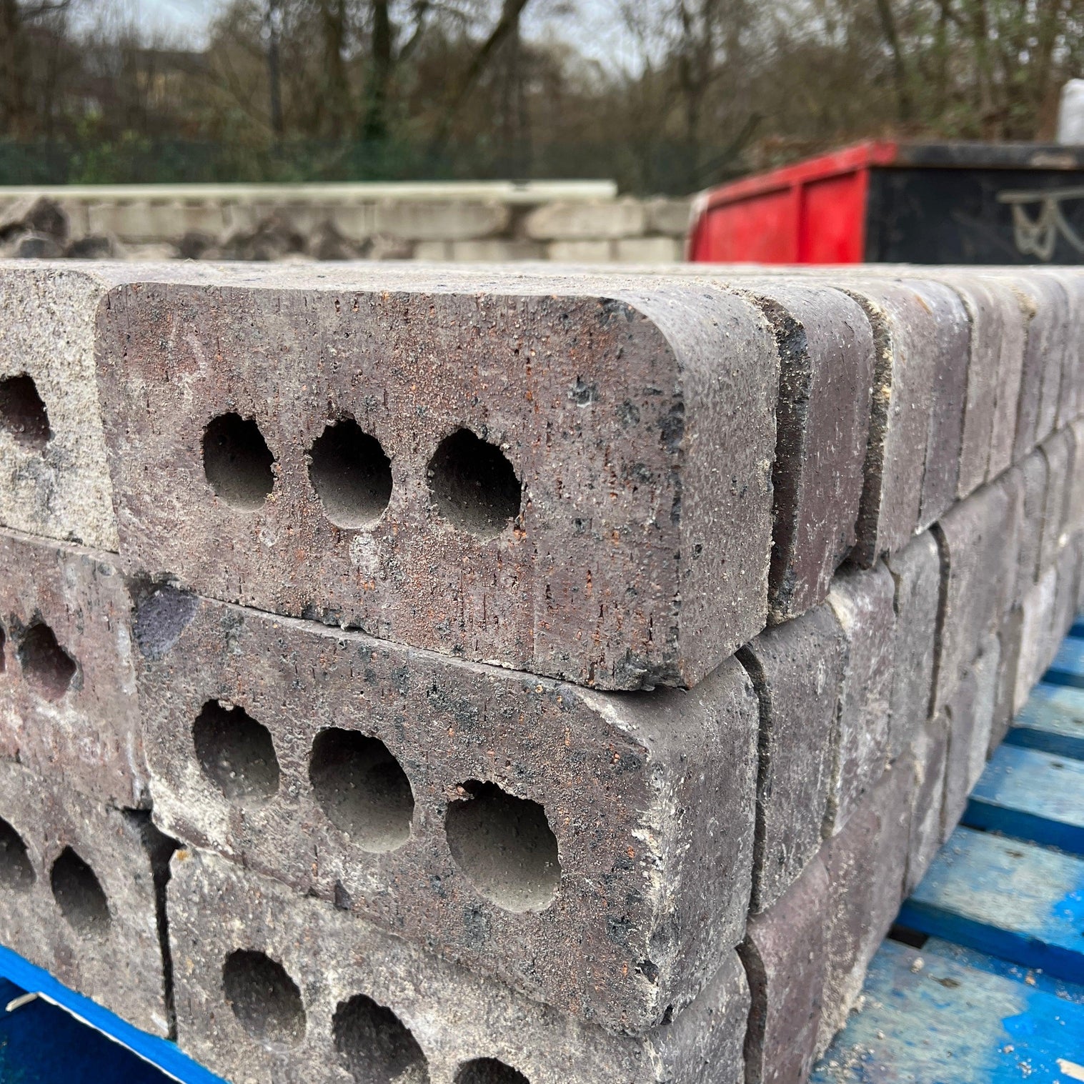 65mm Reclaimed Staffordshire Blue Double Bullnose Coping Brick ...