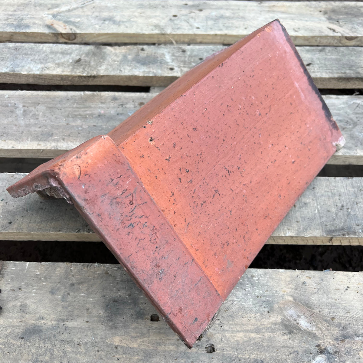 Reclaimed 14" Orange Clay Triangle Roof Ridge Tile - 90 Degree ...