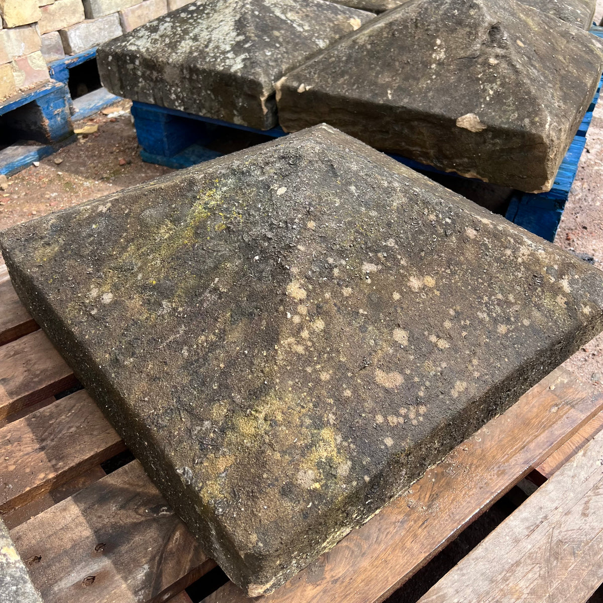 Reclaimed Natural Stone Pillar Cap - Pair | Reclaim Stone Pillar Cap ...