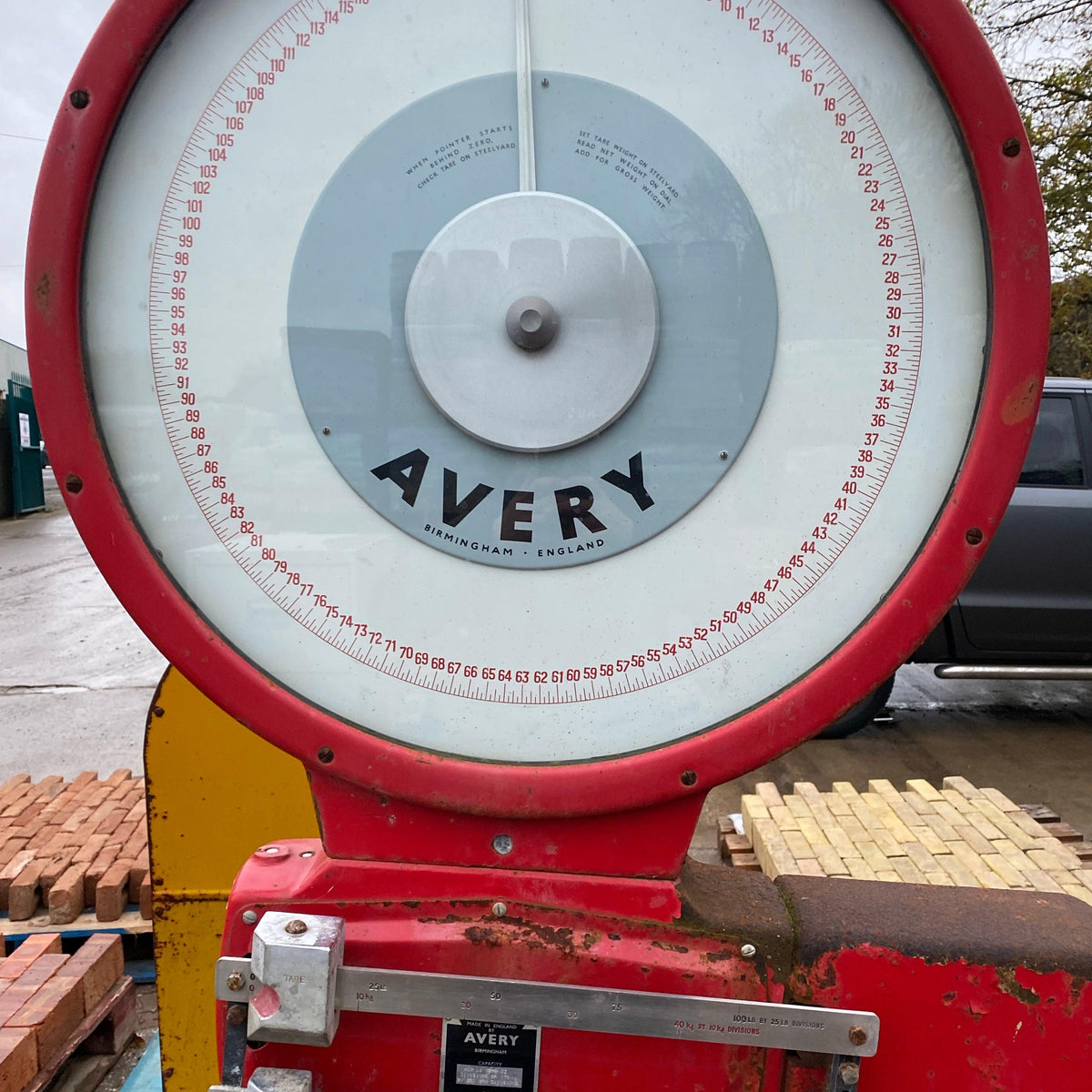 Avery Industrial Weighing Scales Red 175kg – Reclaimed Brick Company