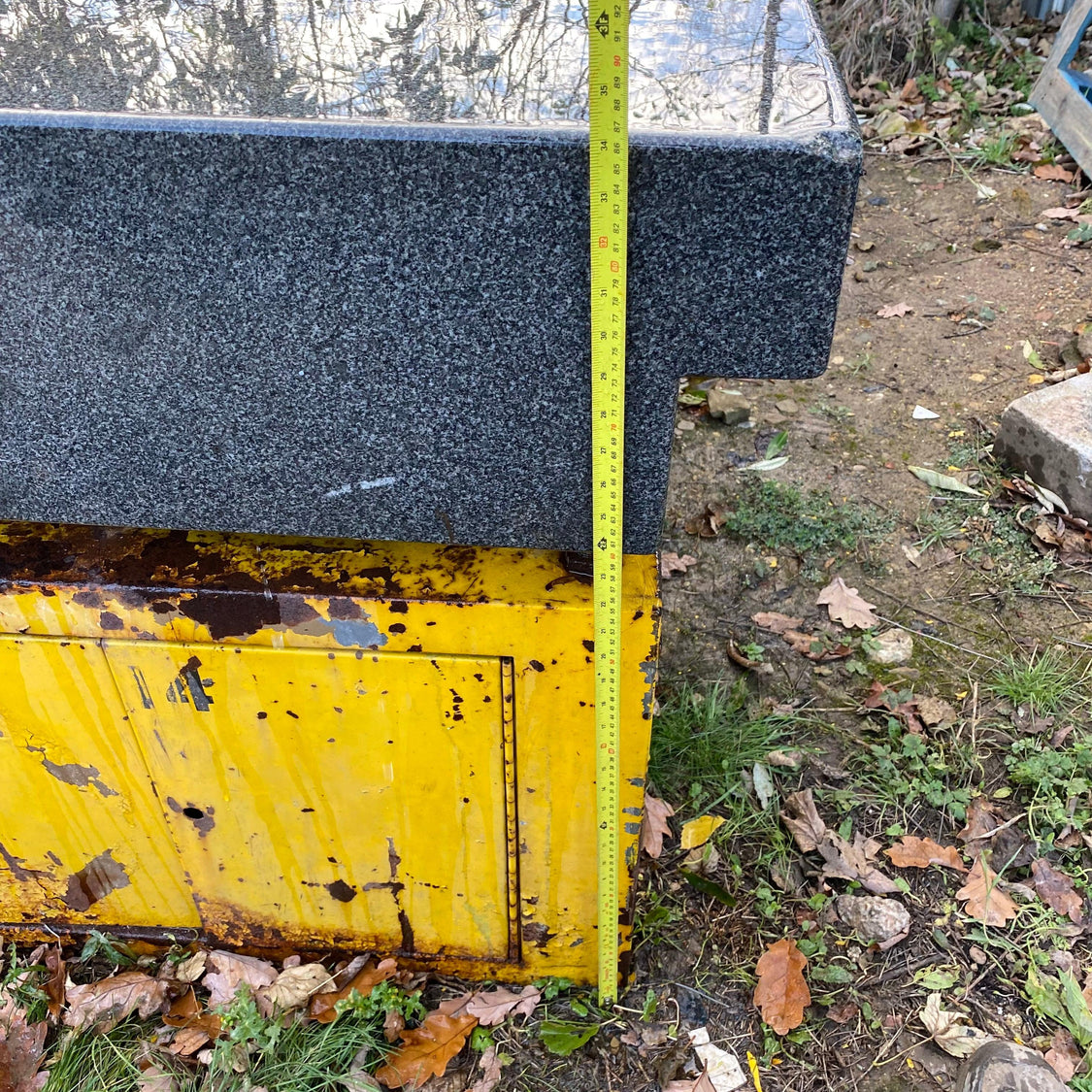 Huge 1950’s Industrial Blue Granite Surface Worktop Slab – Reclaimed ...