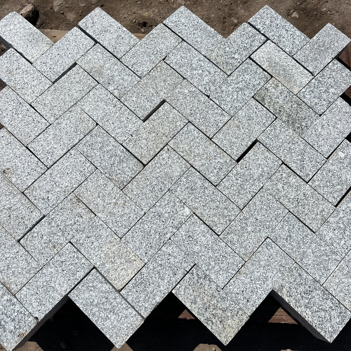 New Flamed Silver Granite Paving Setts / Cobble | Driveway Setts ...