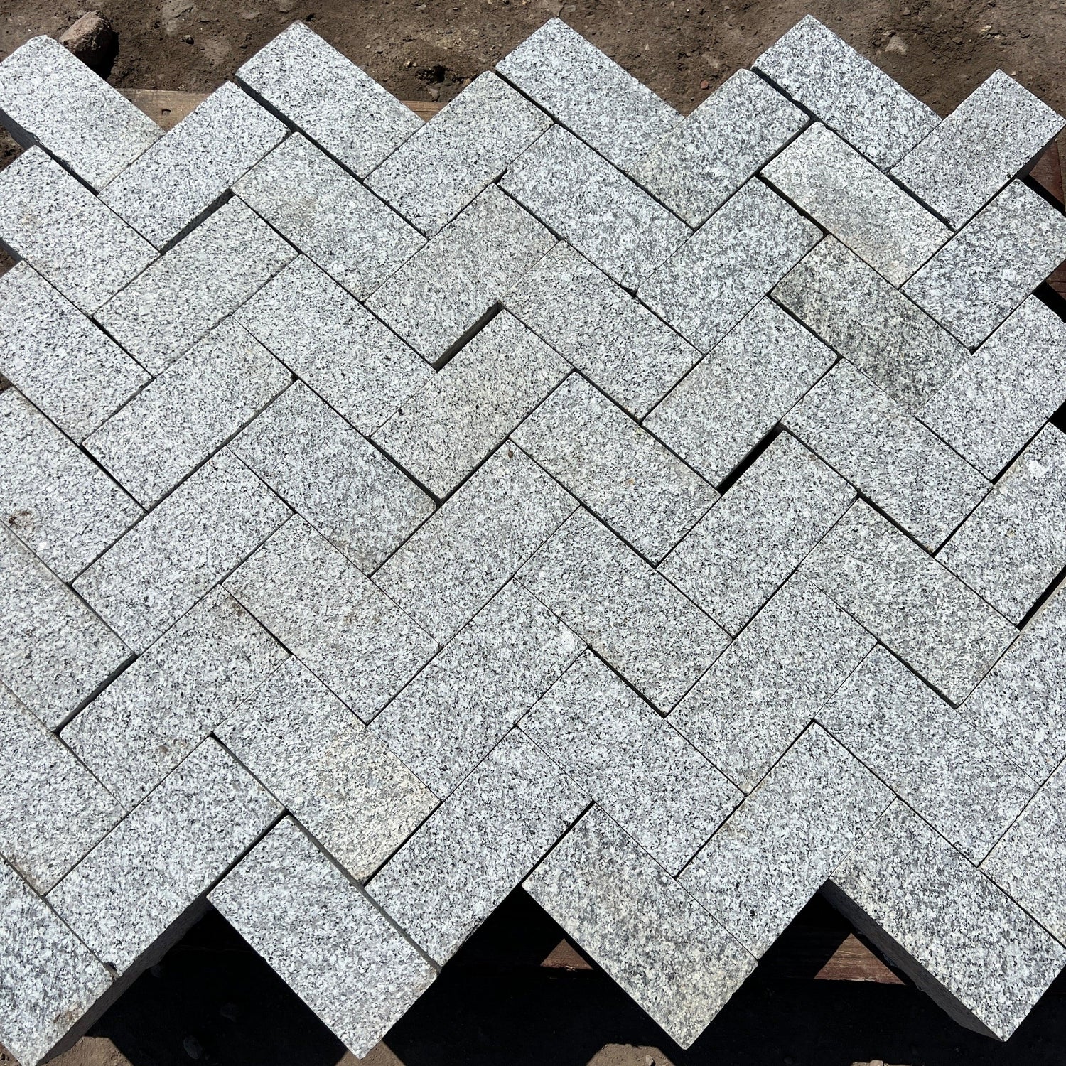 New Flamed Silver Granite Paving Setts / Cobble | Driveway Setts ...