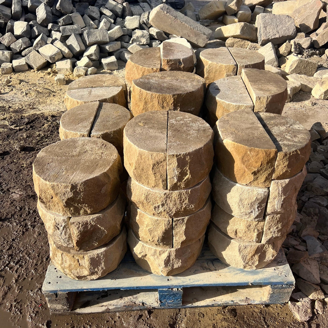 Reclaimed Natural Stone Saddleback Half Round Wall Coping Stones ...