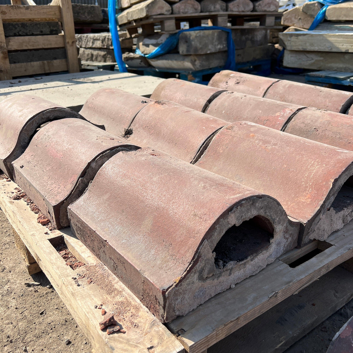 Reclaimed 12” Round Wall Coping Bricks – Reclaimed Brick Company