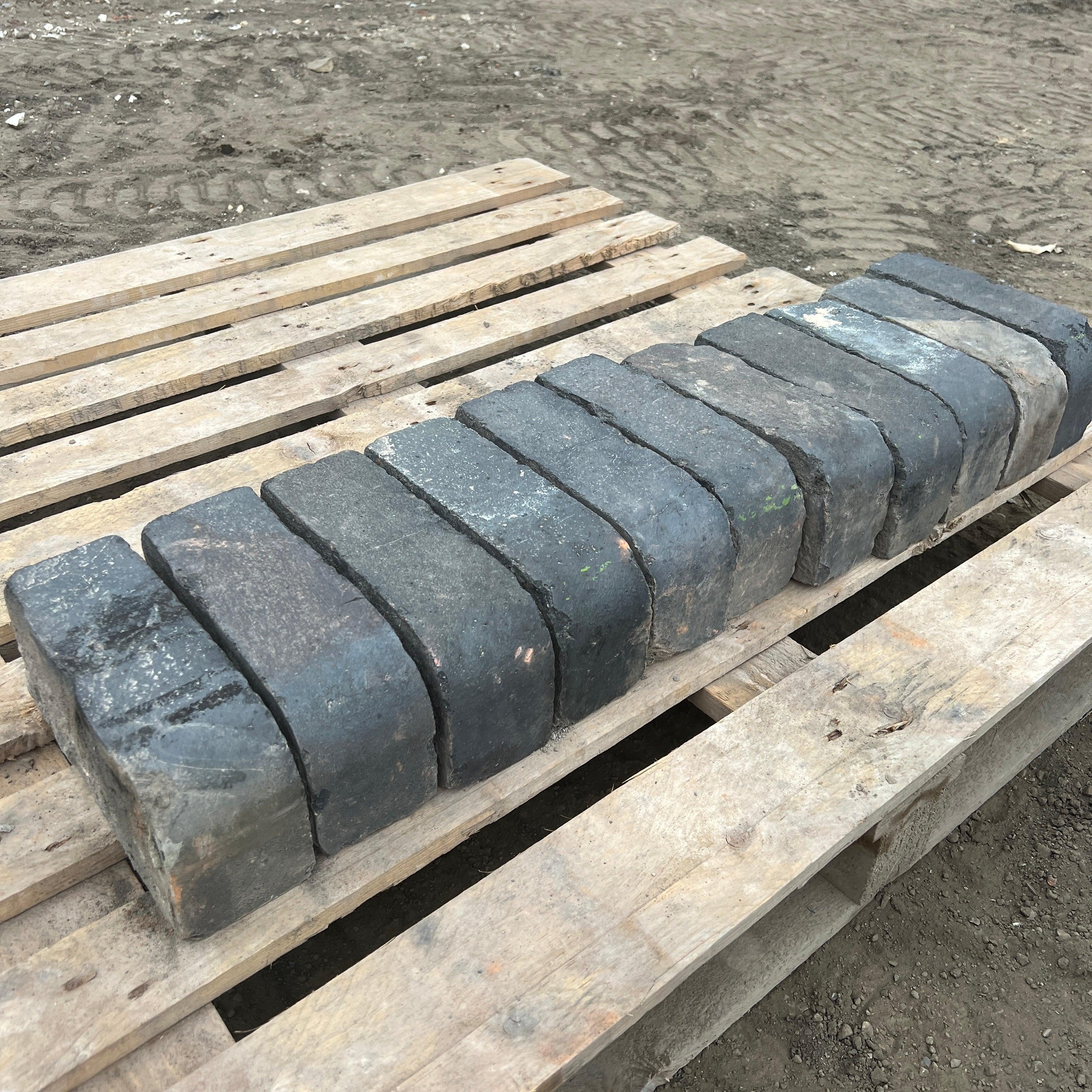 Reclaimed Blue Single Bullnose Bricks – Reclaimed Brick Company