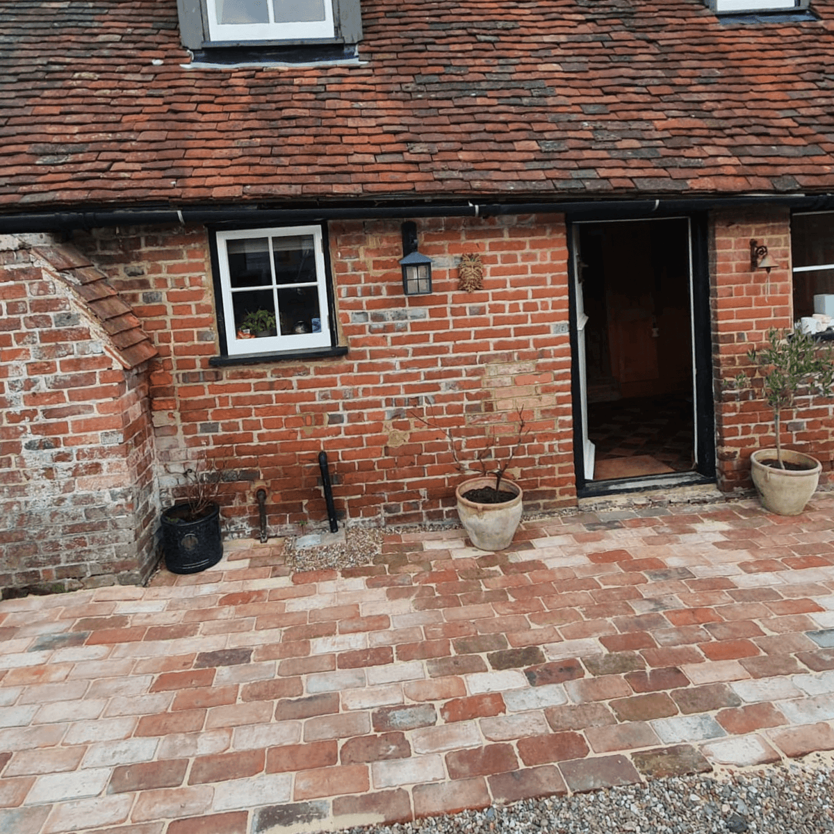 Reclaimed Clay Paving Bricks Porch, Sedlescombe, East Sussex ...