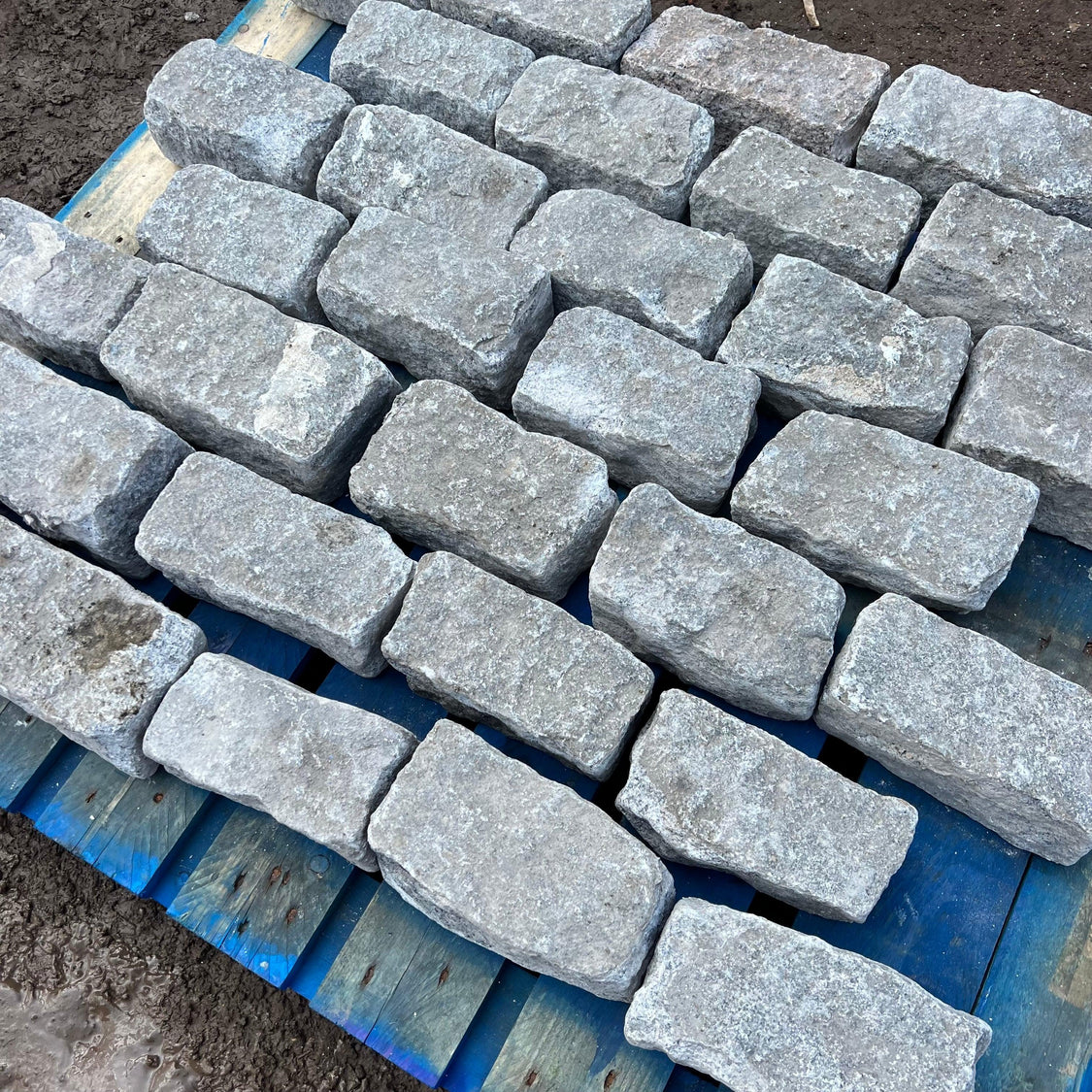 Reclaimed Granite Cobbles / Setts - Elongated | Lawn Edging – Reclaimed ...