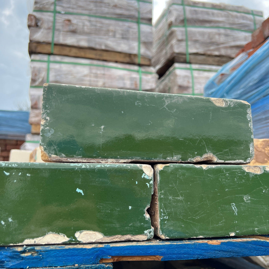 Reclaimed Green Glazed Tile Brick | Green Bricks | Glazed Bricks ...