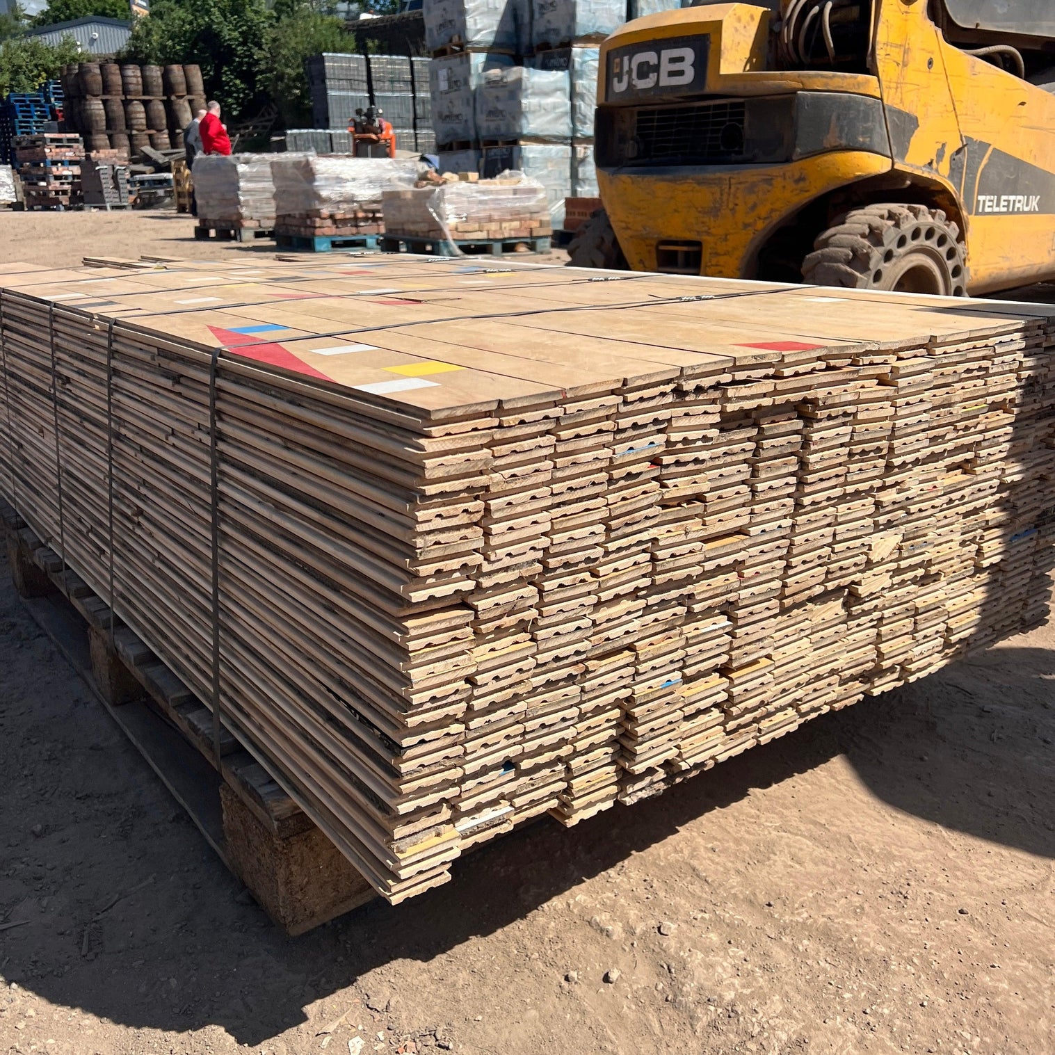 Reclaimed Junkers Beech Sports Hall Hardwood Timber Flooring Boards ...