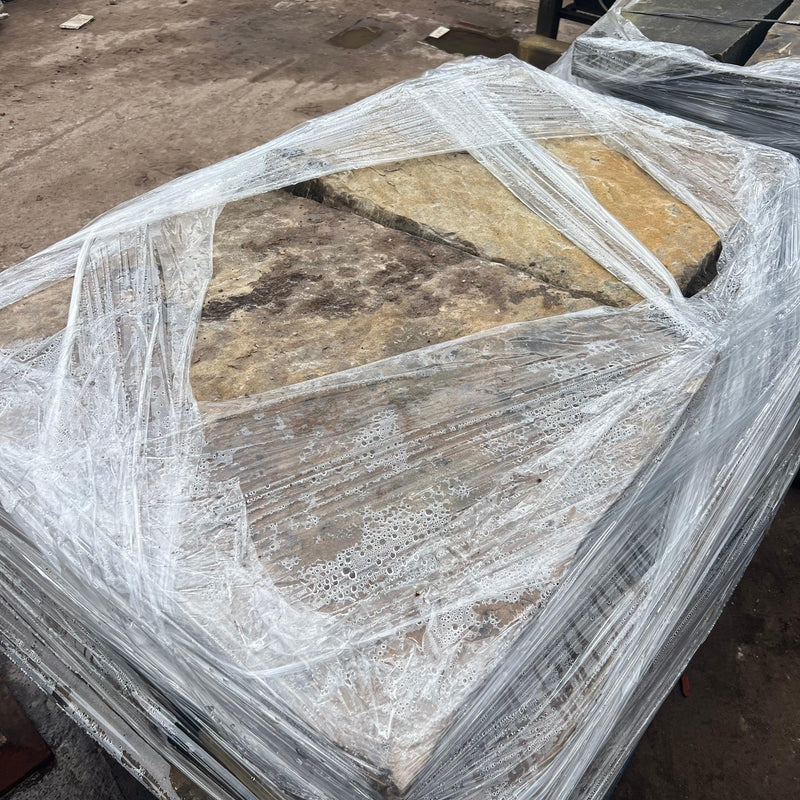 Reclaimed Natural Riven York Stone Flagstone Paving - Per SQM ...