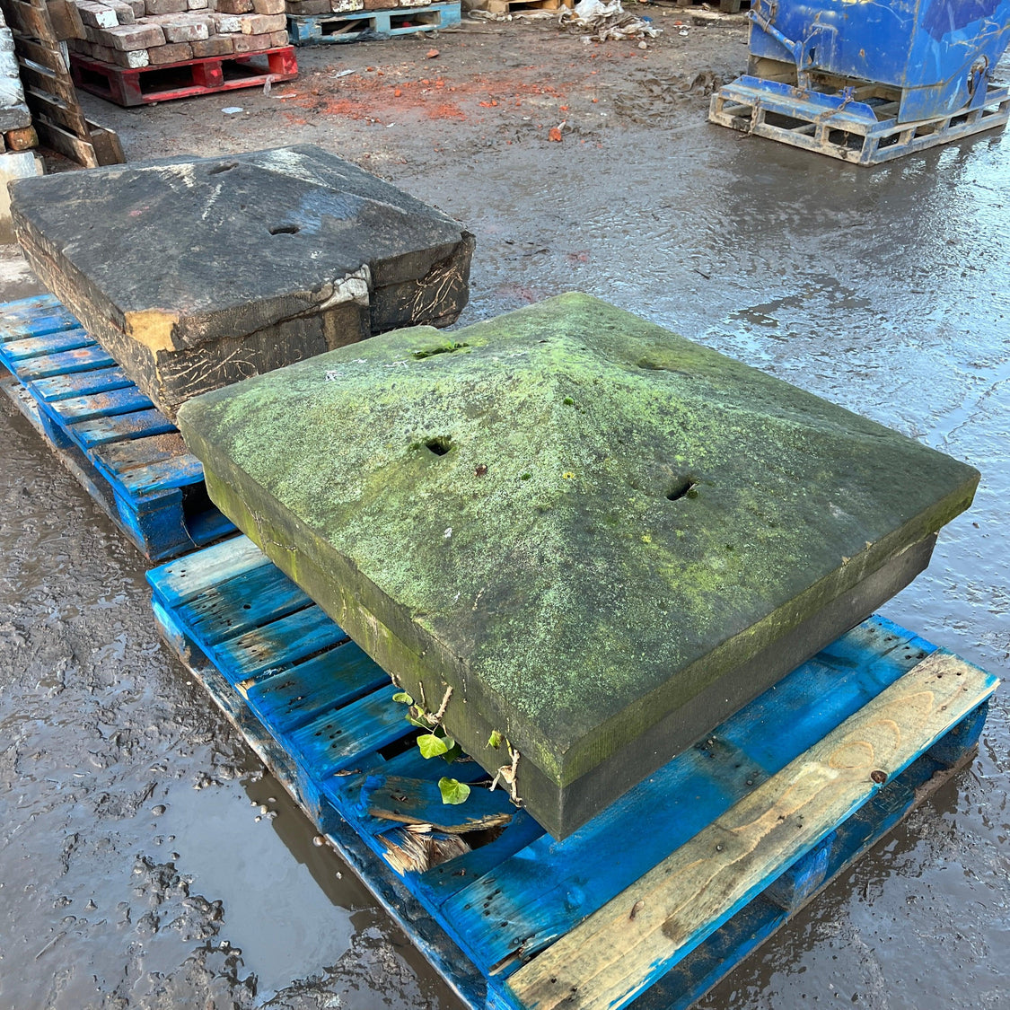 Reclaimed Natural Stone Pillar Cap - Pair | Reclaim Stone Pillar Cap ...