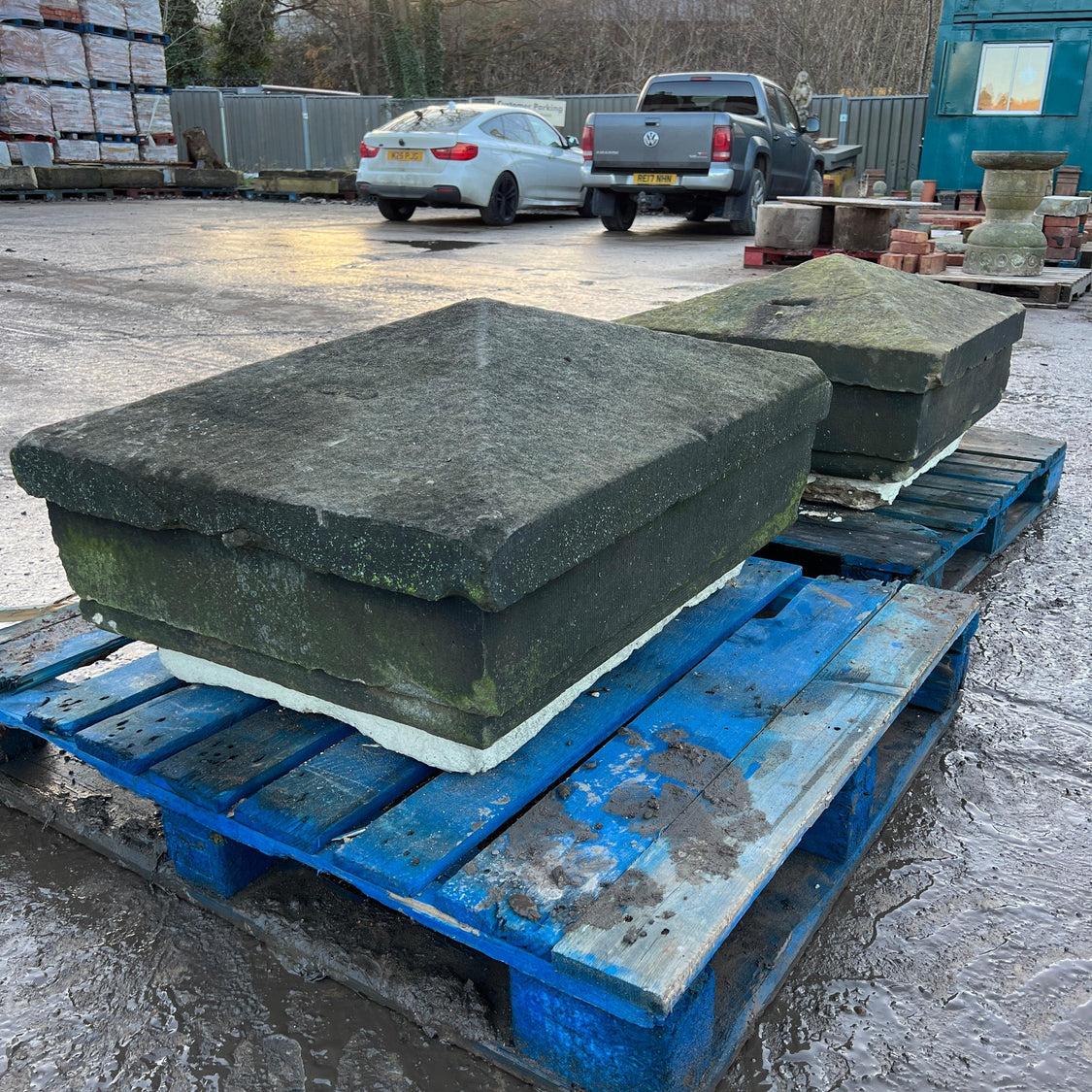 Reclaimed Natural Stone Pillar Cap - Pair | Reclaim Stone Pillar ...