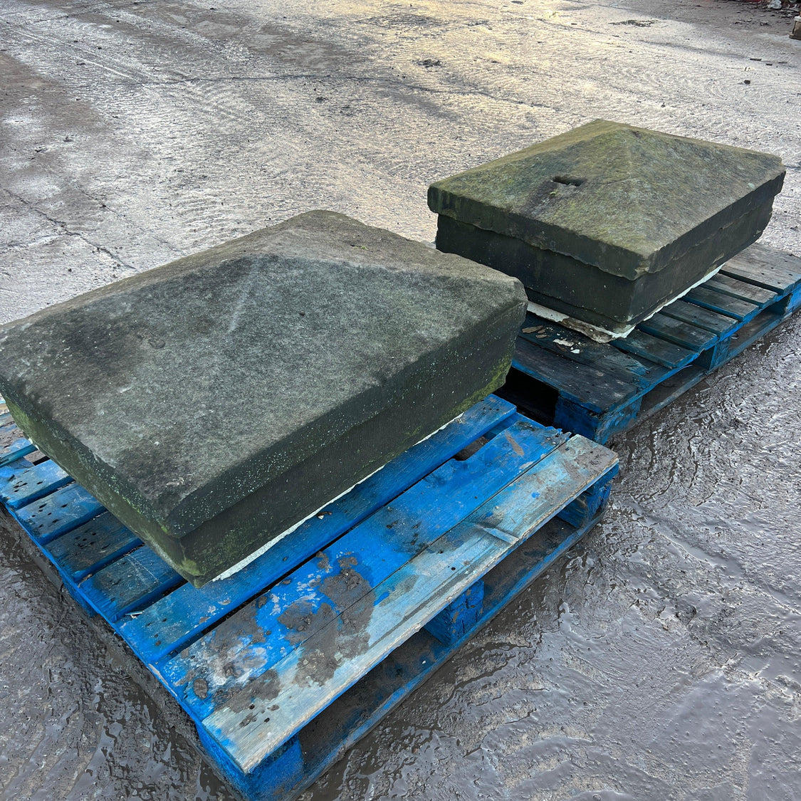 Reclaimed Natural Stone Pillar Cap - Pair | Reclaim Stone Pillar ...