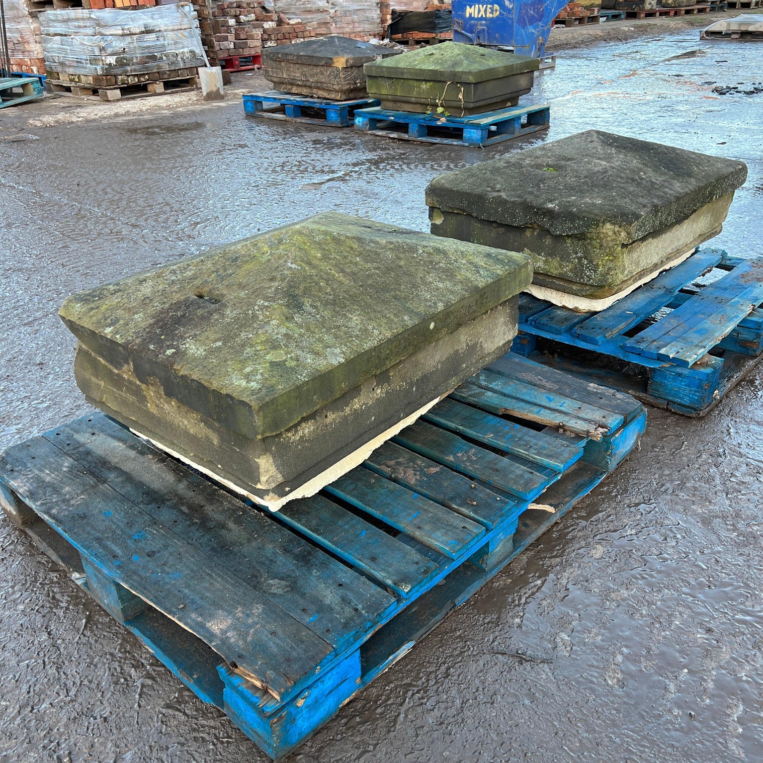 Reclaimed Natural Stone Pillar Cap - Pair | Reclaim Stone Pillar ...