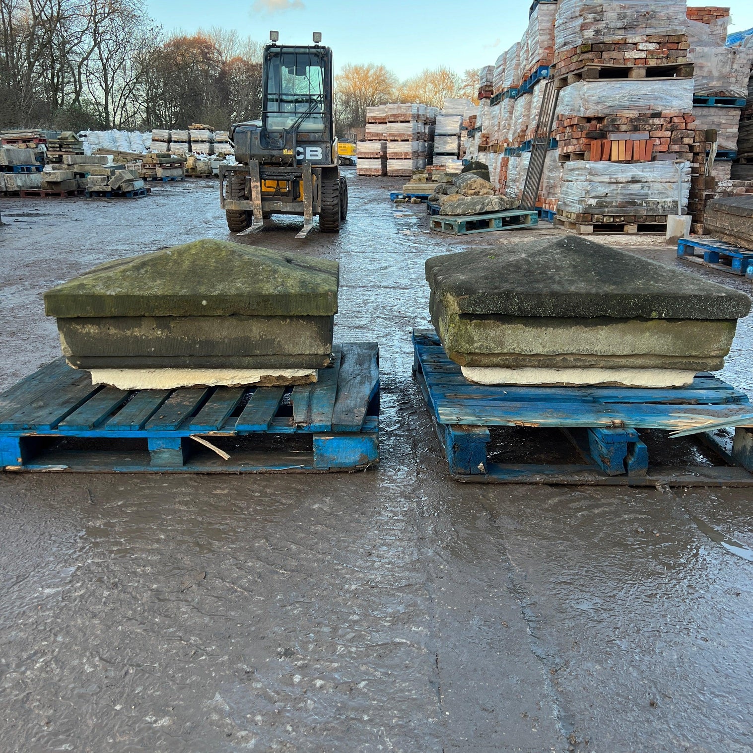 Reclaimed Natural Stone Pillar Cap - Pair | Reclaim Stone Pillar ...