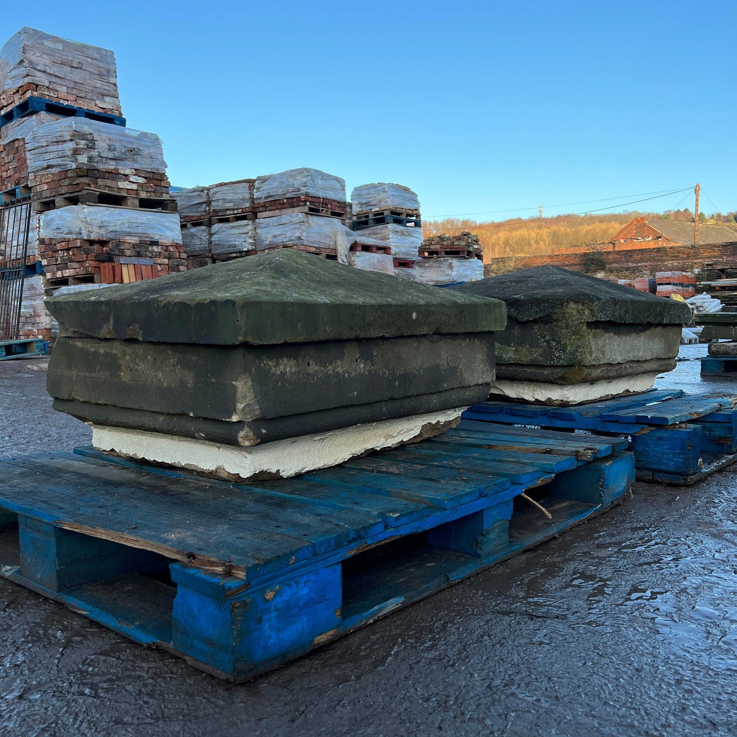 Reclaimed Natural Stone Pillar Cap - Pair | Reclaim Stone Pillar ...