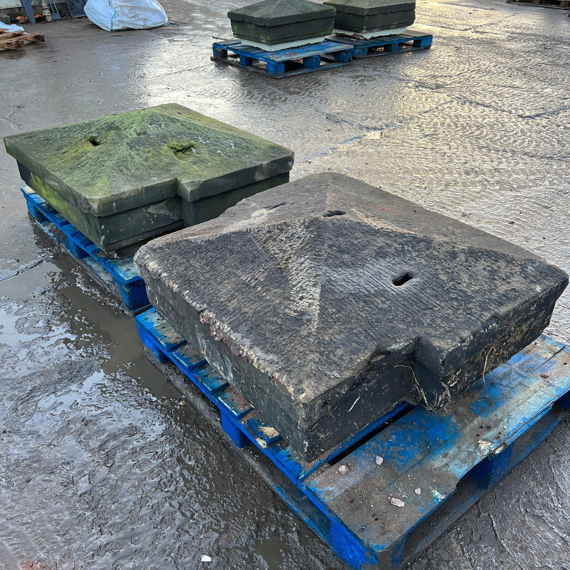 Reclaimed Natural Stone Pillar Cap - Pair | Reclaim Stone Pillar Cap ...