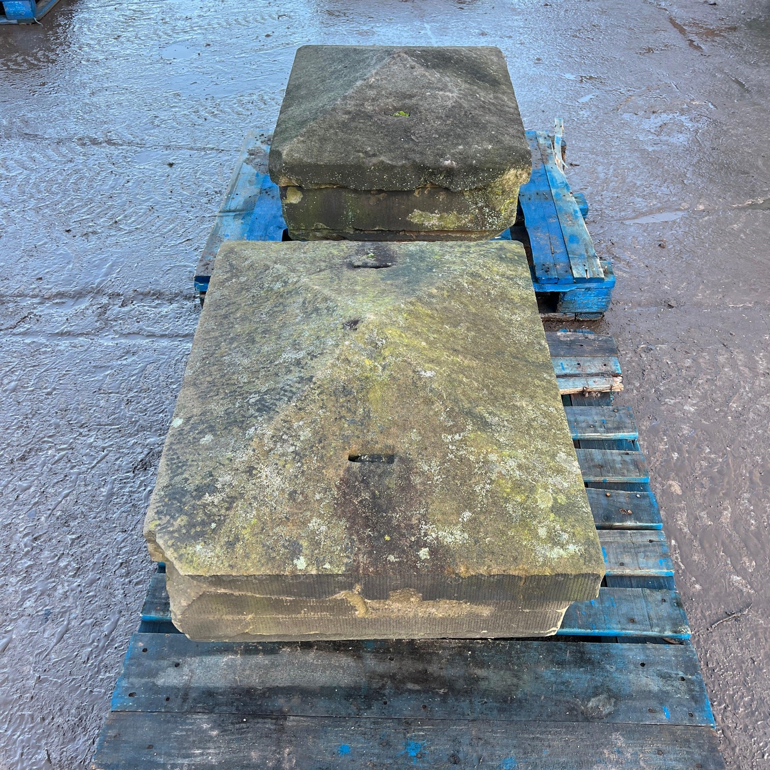 Reclaimed Natural Stone Pillar Cap - Pair | Reclaim Stone Pillar ...