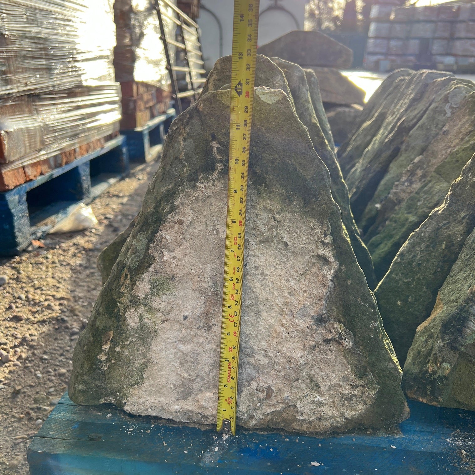 Reclaimed Natural Stone Triangle Wall Coping - Job Lot – Reclaimed ...