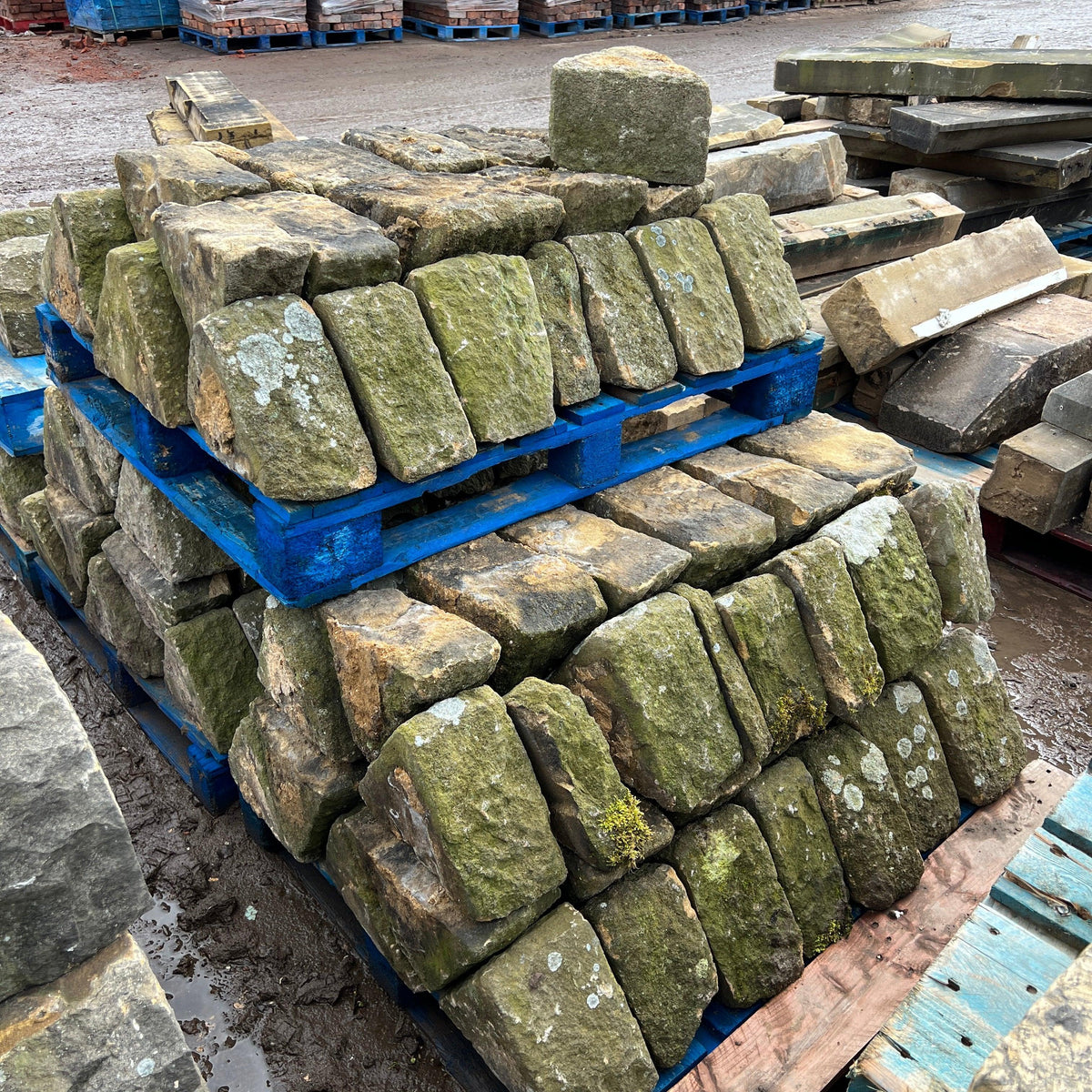 Reclaimed Natural Stone Triangle Wall Coping | Stone Coping – Reclaimed ...