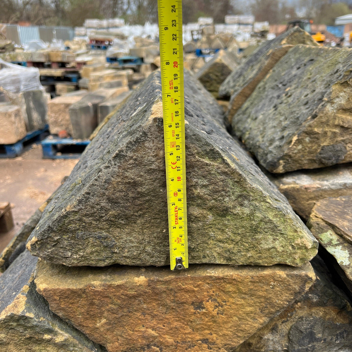 Reclaimed Natural Stone Triangle Wall Coping | Stone Coping – Reclaimed ...