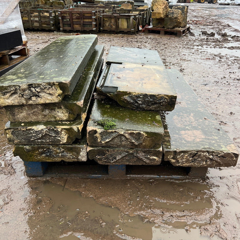 Reclaimed Natural Stone Wall Coping | Stone Coping | Wall Coping ...