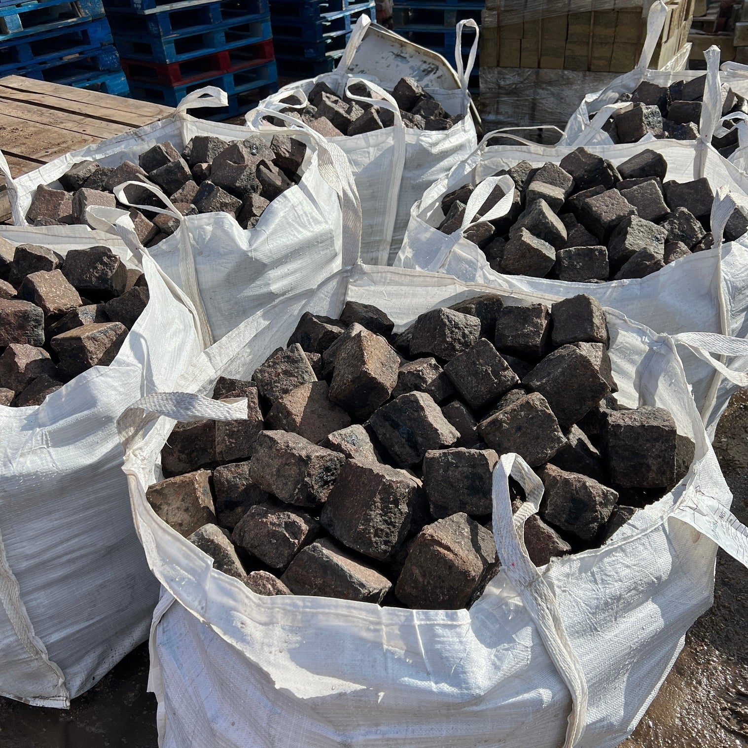 Reclaimed Pink Granite Cobble Cubes | Garden Patio | Driveway ...