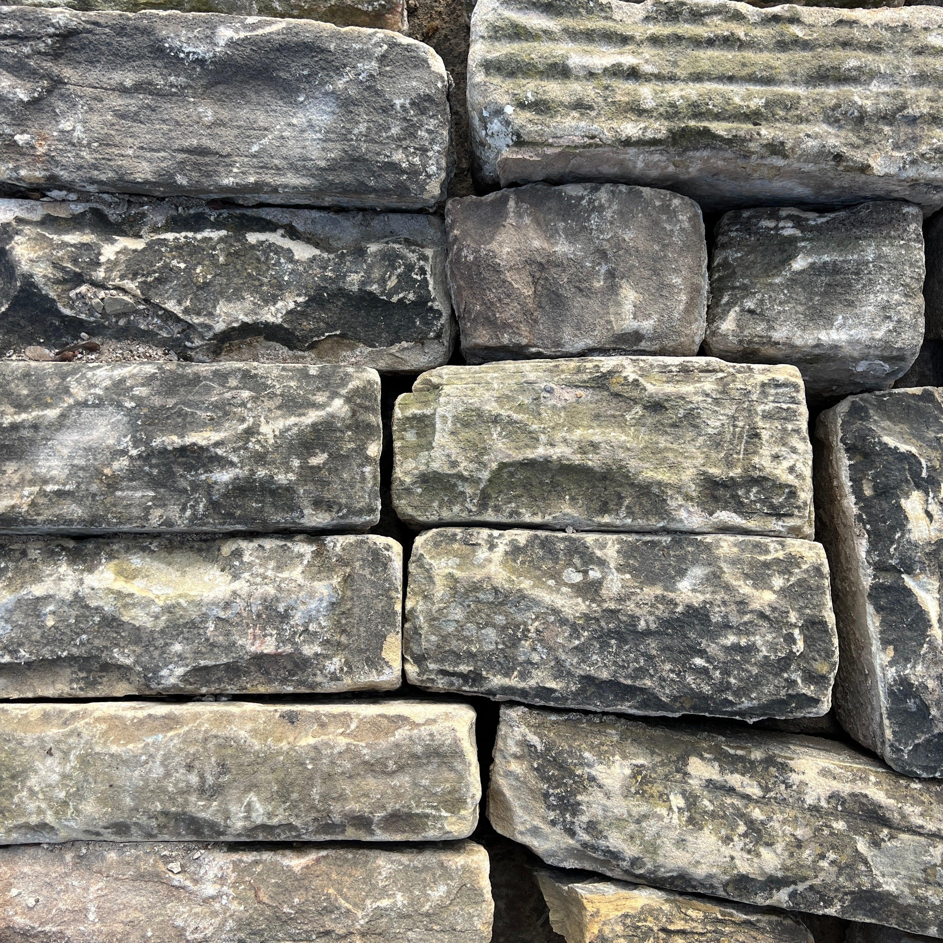 Stone Faced Masonry Real Traditional Brick & Stone Weathered Yellow