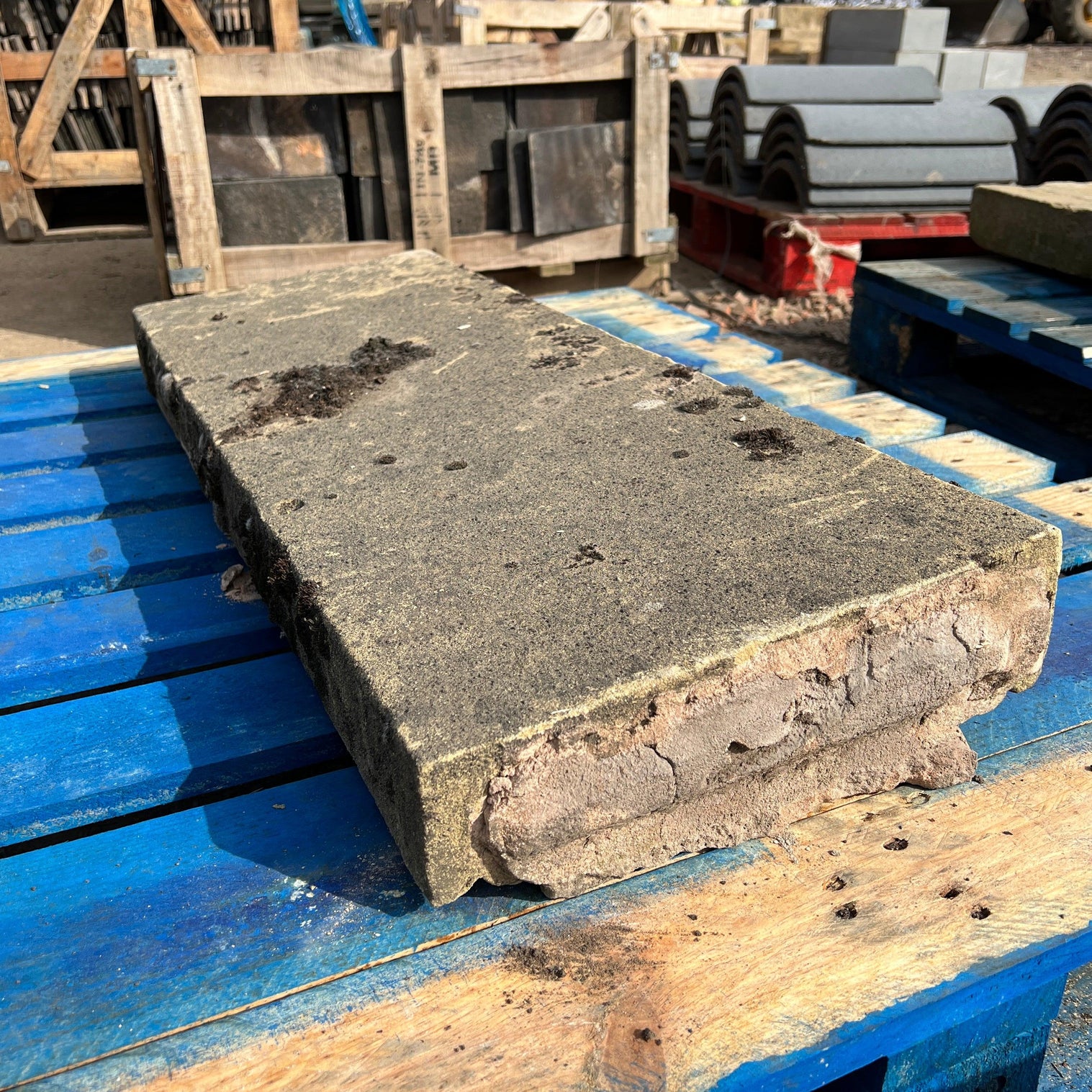 Reclaimed Reconstituted Stone Angled Wall Coping – Reclaimed Brick Company