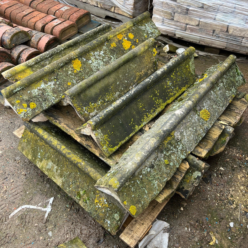 Reclaimed Roll Top Stone Roof Ridge Tiles - Job Lot – Reclaimed Brick ...