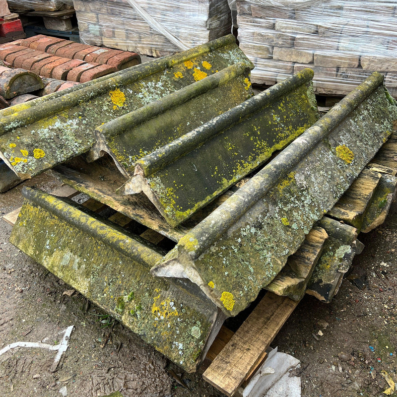 Reclaimed Roll Top Stone Roof Ridge Tiles - Job Lot – Reclaimed Brick ...