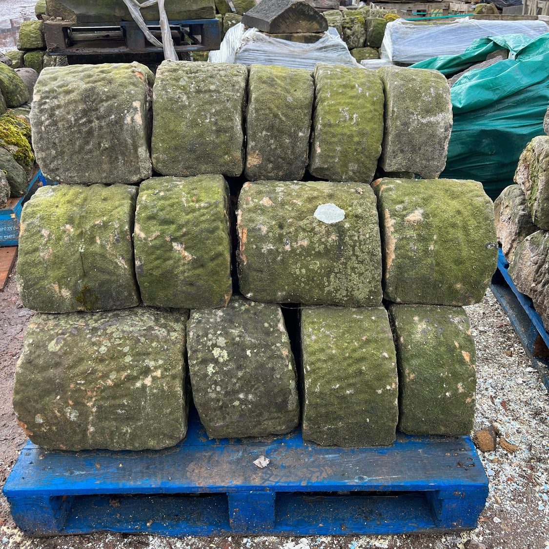 Reclaimed Natural Stone Half Round Wall Coping | Stone Coping ...