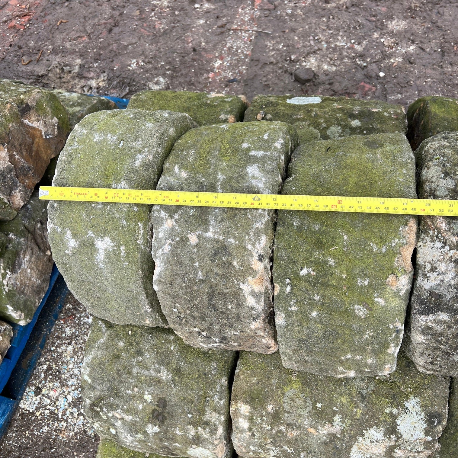 Reclaimed Natural Stone Half Round Wall Coping | Stone Coping ...