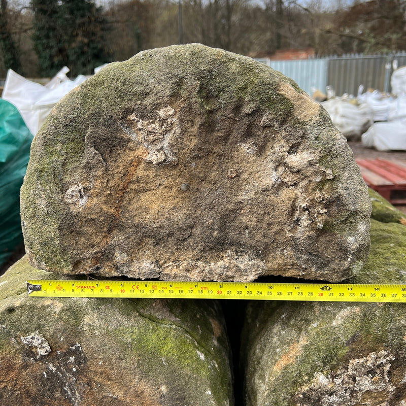 Reclaimed Natural Stone Half Round Wall Coping | Stone Coping ...