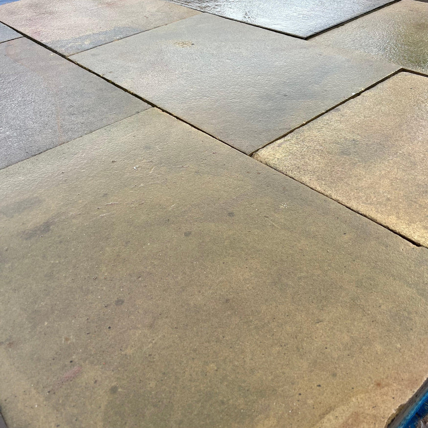 Reclaimed Yorkshire Stone Paving Flag Stones – Reclaimed Brick Company