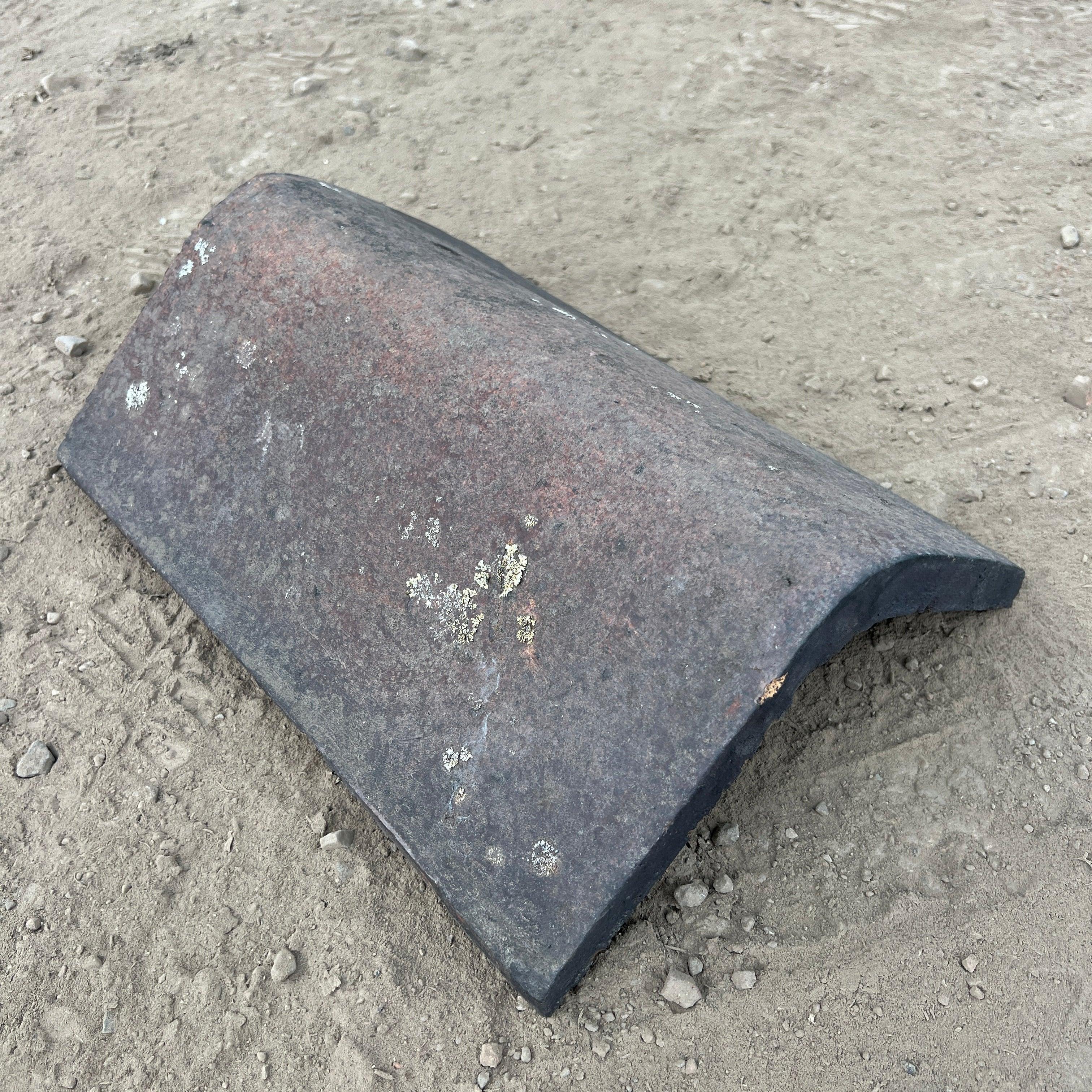 Reclaimed Staffordshire Brindle Blue Hogback Clay Ridge Roof Tile ...
