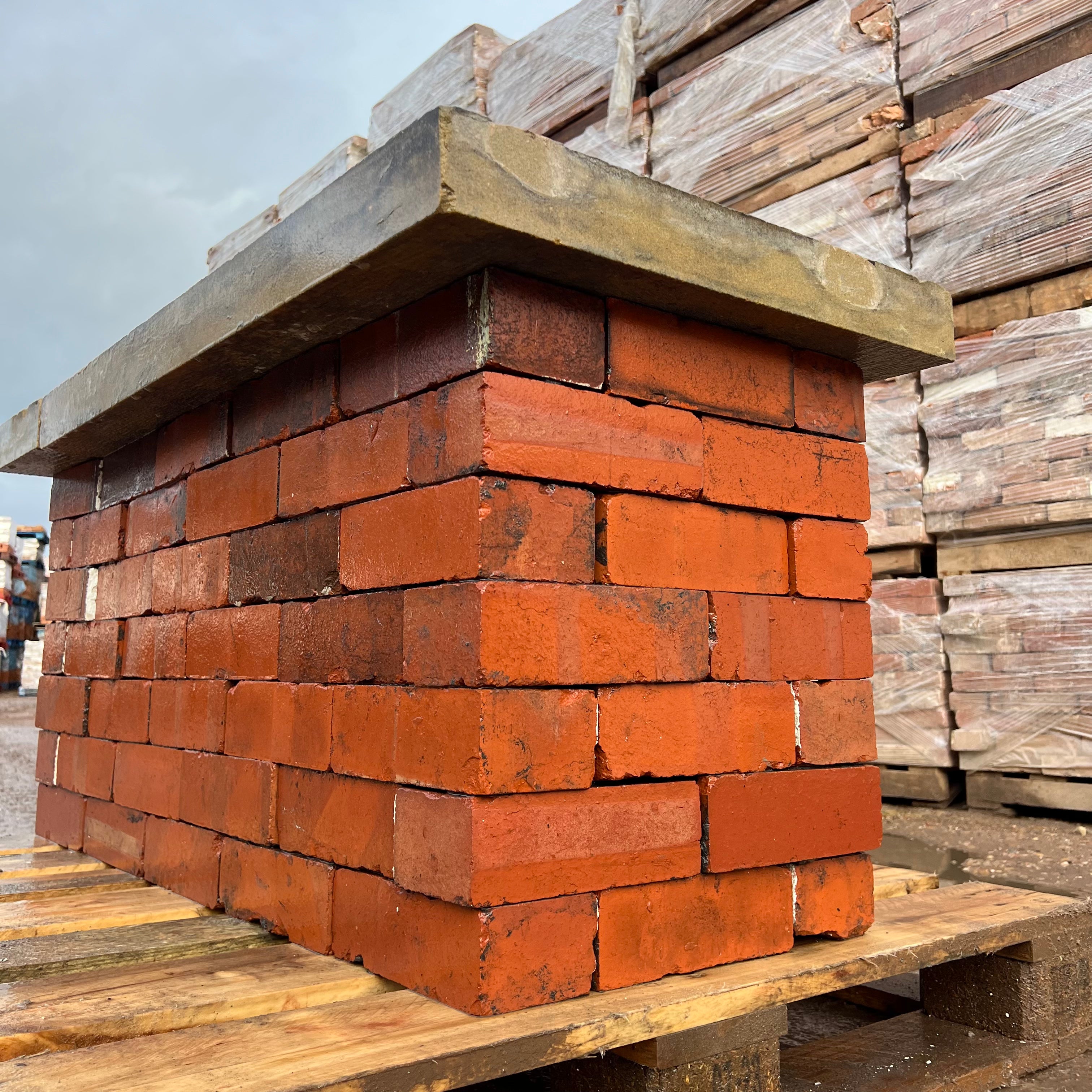 Reclaimed Stone Flat Square Pier Caps | Stone Gate Posts – Reclaimed ...