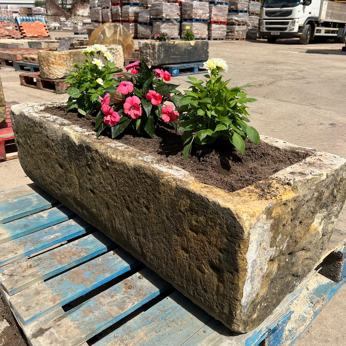 Reclaimed Stone Trough / Planter - No. 4 – Reclaimed Brick Company