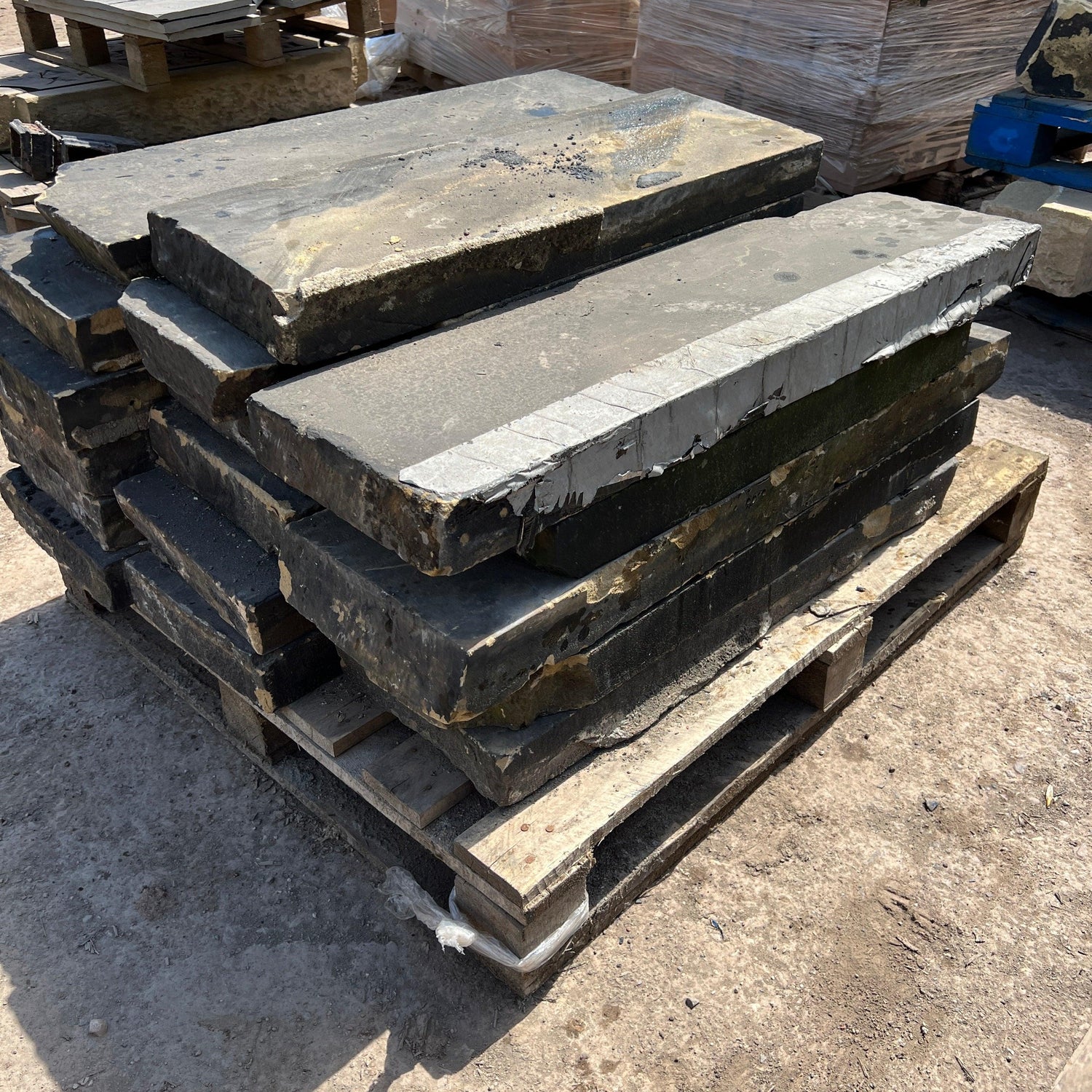 Reclaimed Stone Wall Coping - Job Lot | Stone Coping | Wall Copings ...