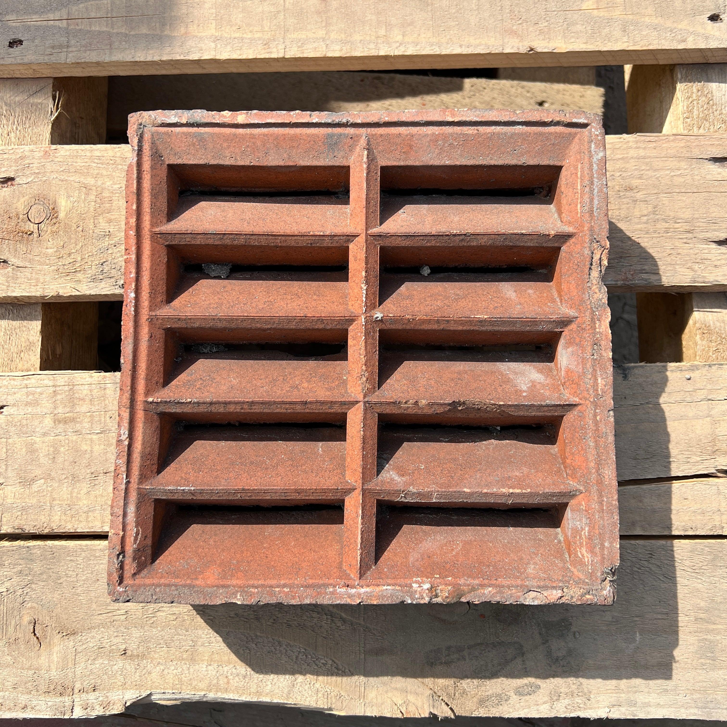 Reclaimed Victorian Imperial Orange Clay Double Air Brick Vent ...