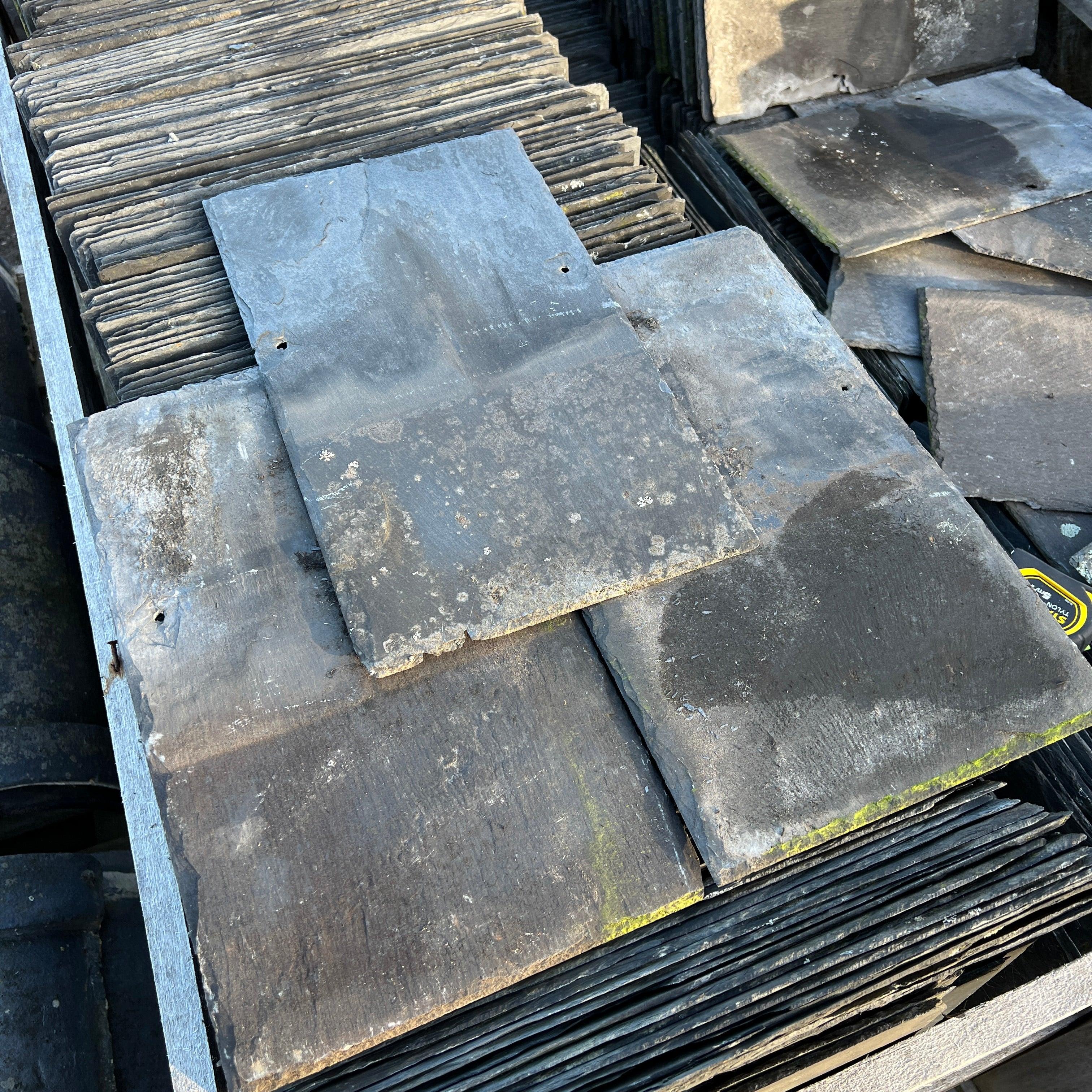 Reclaimed Welsh Blue 14” x 8” Slates | Welsh Slate | Roof Slate ...
