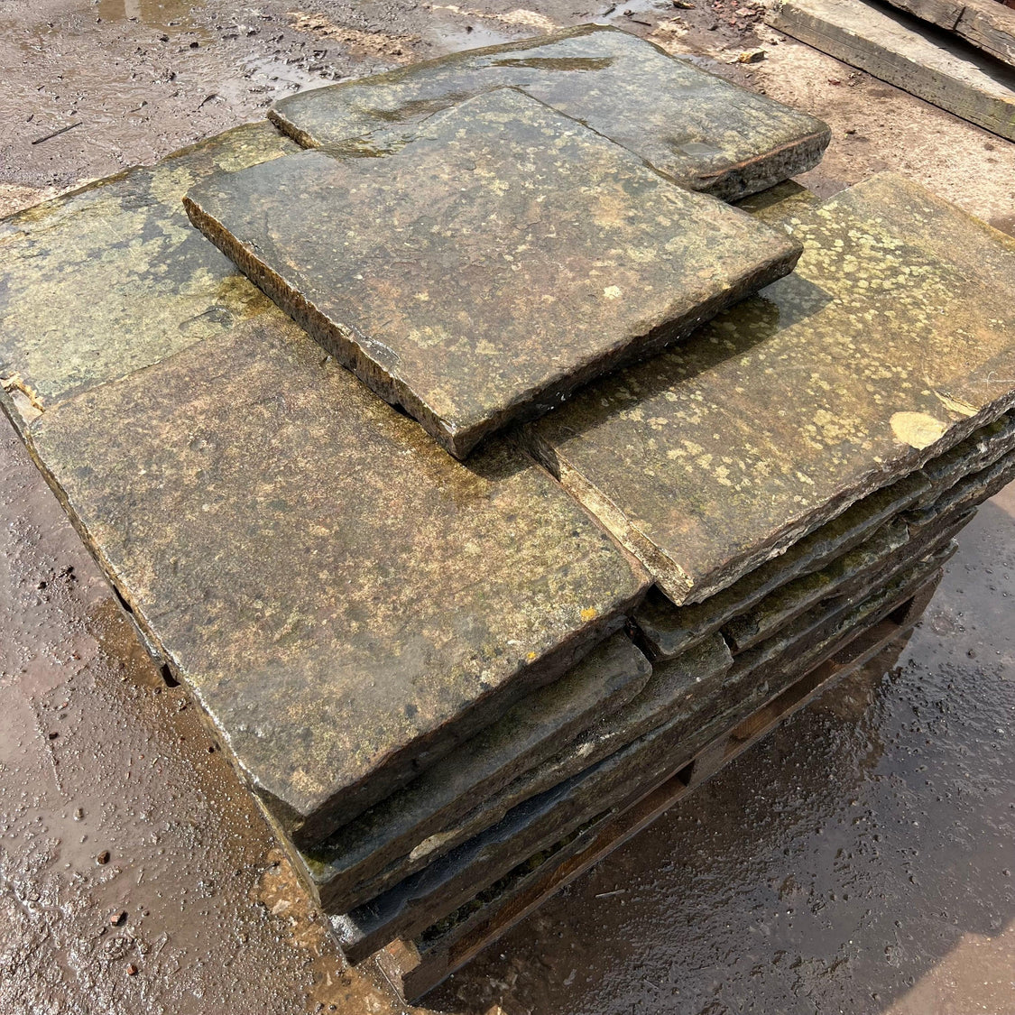 Reclaimed Yorkshire Stone Paving Flag Stones – Reclaimed Brick Company
