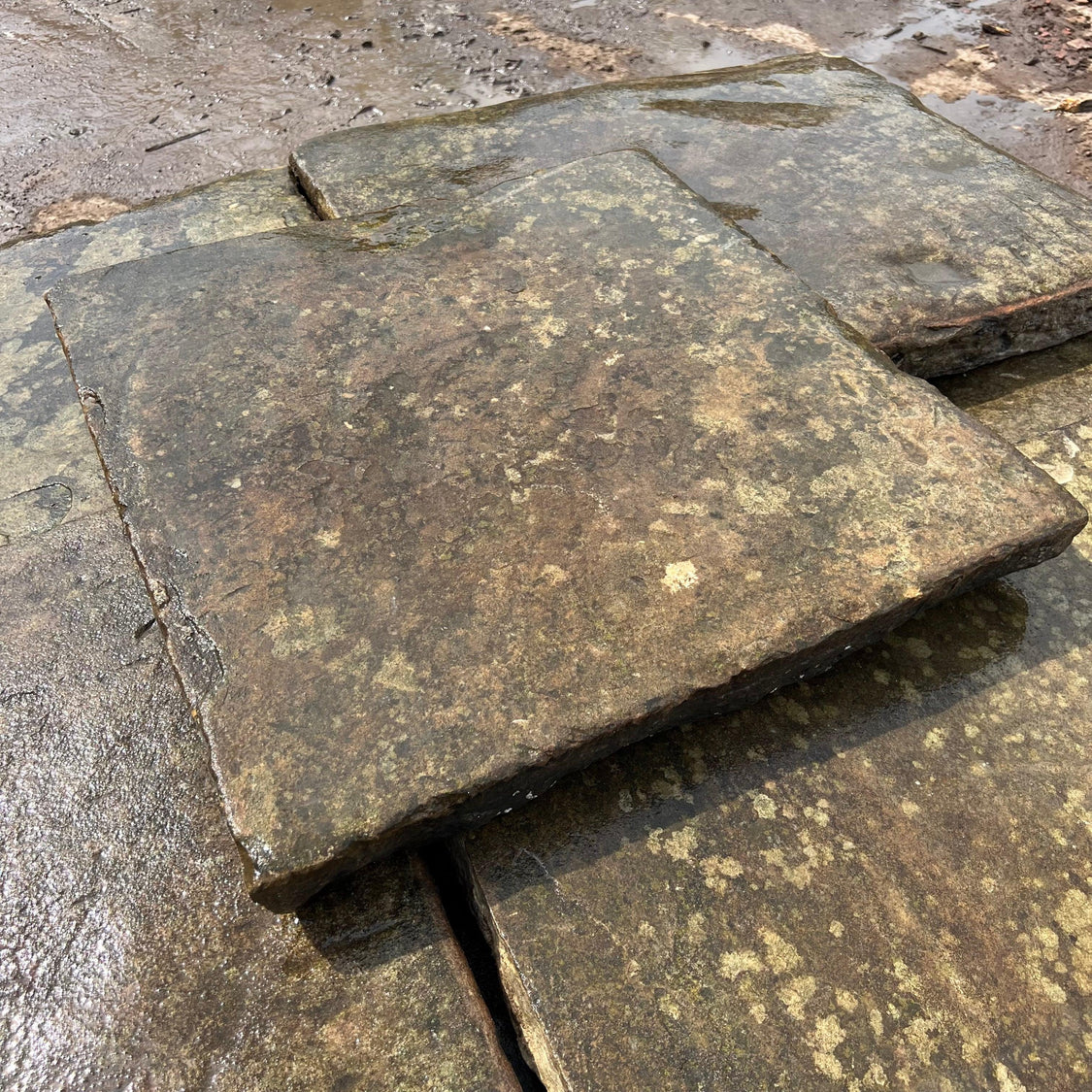 Reclaimed Yorkshire Stone Paving Flag Stones – Reclaimed Brick Company