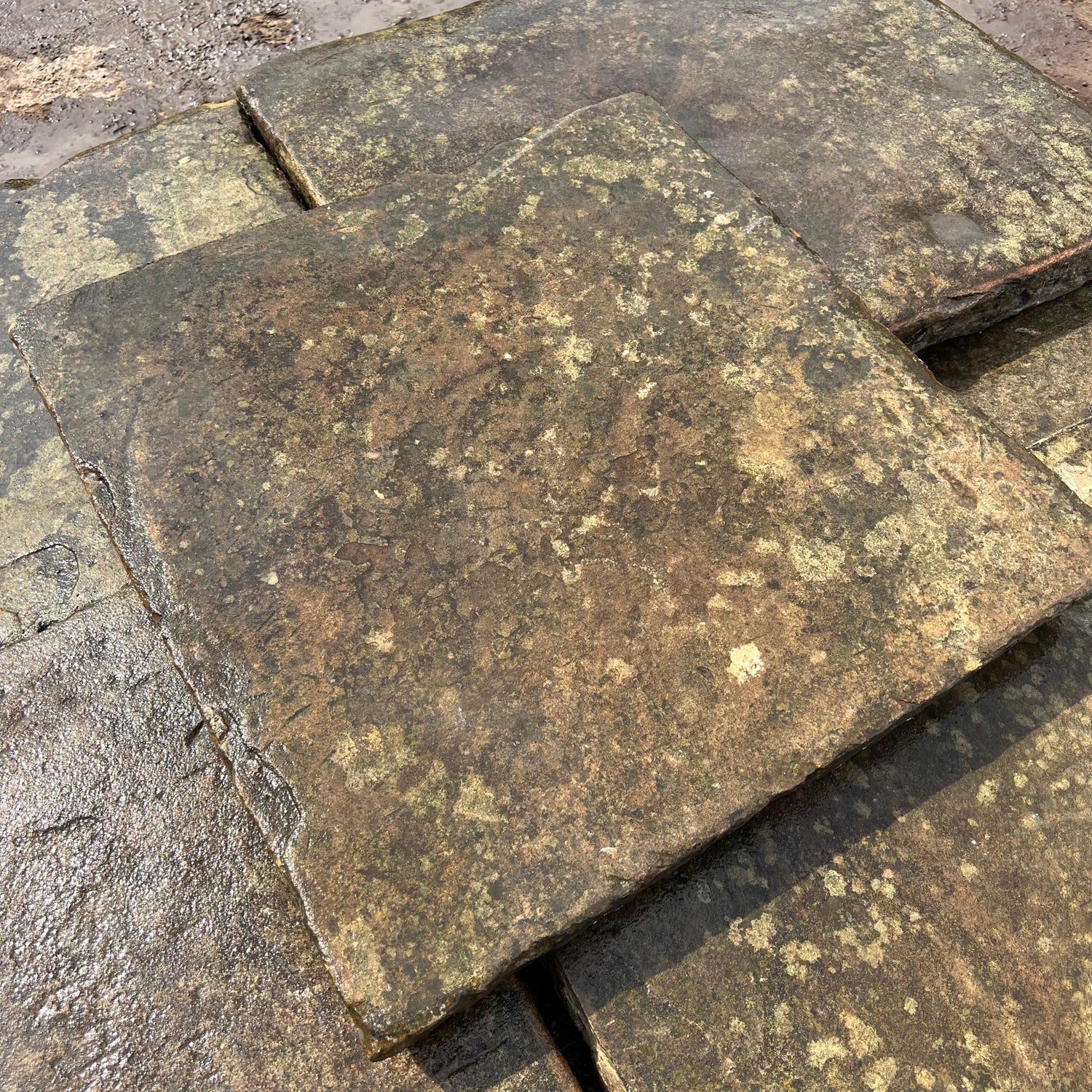 Reclaimed Yorkshire Stone Paving Flag Stones – Reclaimed Brick Company
