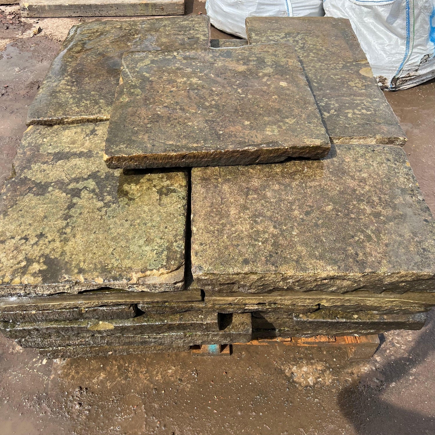 Reclaimed Yorkshire Stone Paving Flag Stones – Reclaimed Brick Company