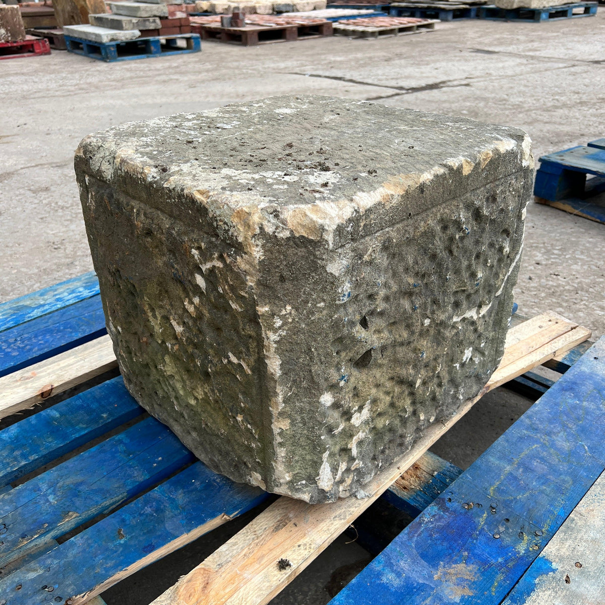 Reclaimed York Stone Statue Plinth | Size: 45cm x 45cm x 41cm ...