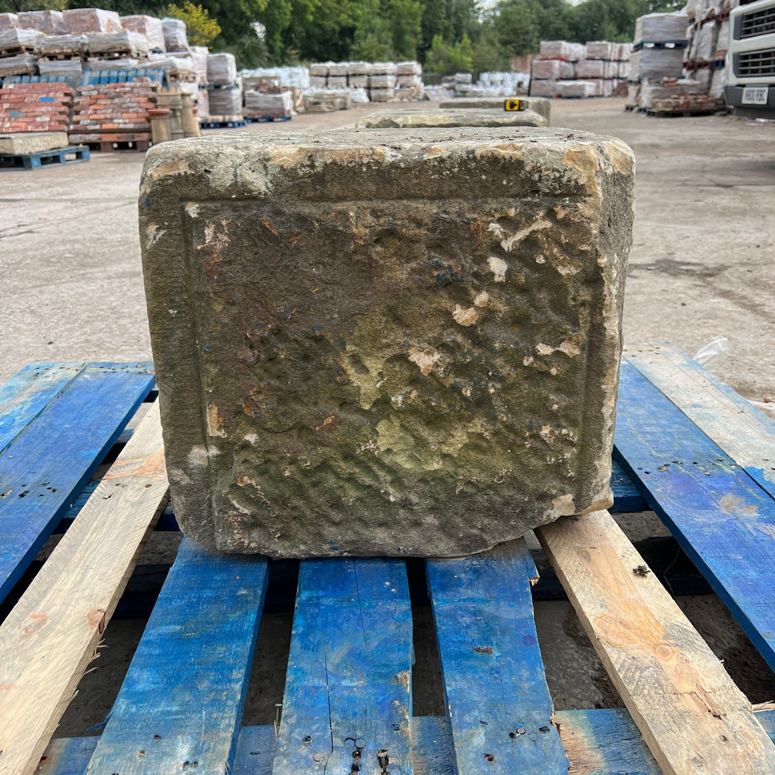 Reclaimed York Stone Statue Plinth | Size: 45cm x 45cm x 41cm ...